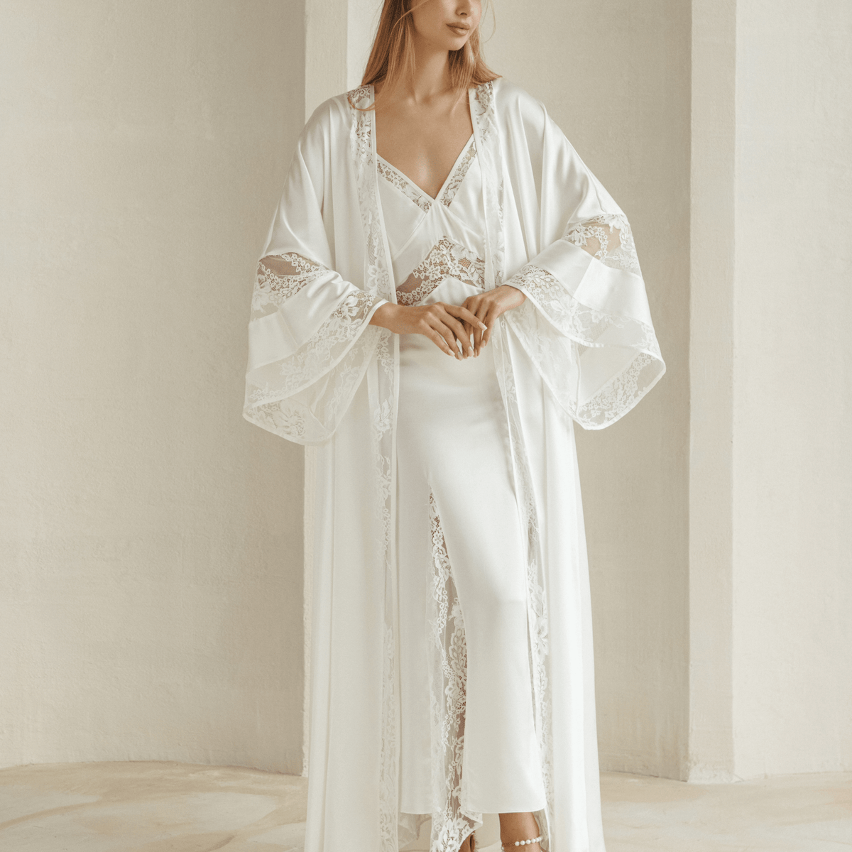 Silk Robe and Nightgown Set – Inamorata by Kafemme – KÂfemme