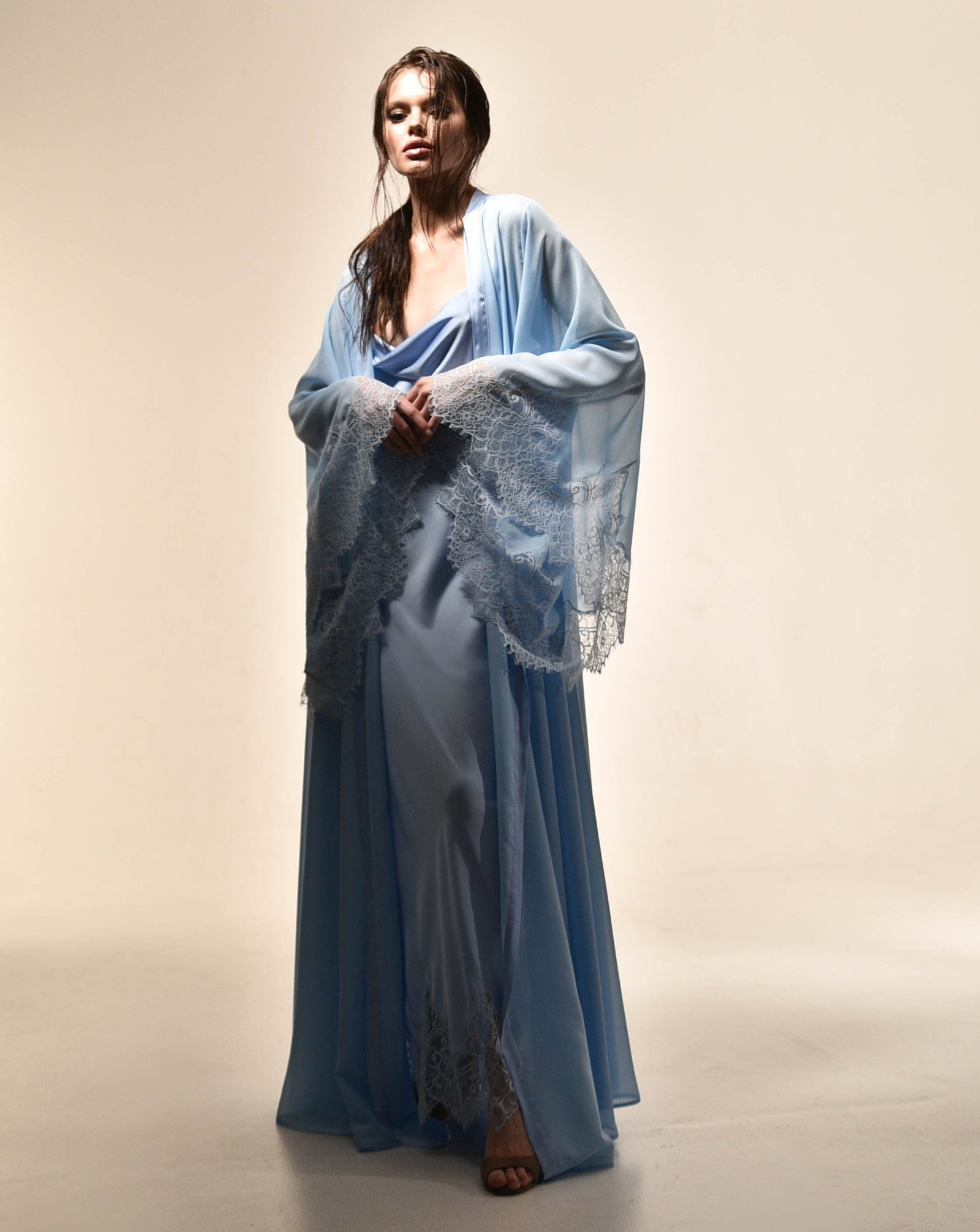 Robe and Nightgown, Ladies Robe and Nightgown, Boudoir Robe – KÂfemme